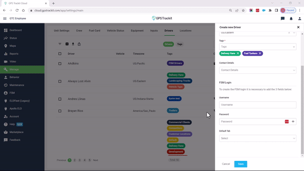 GPS Trackit Driver App: Forms