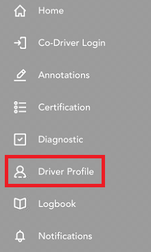ELD iOS: Driver Profile