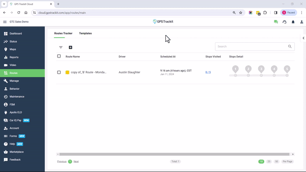 GPS Trackit Driver App: Template Creation