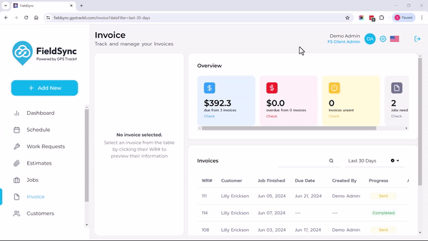 FieldSync: Invoices & Billing