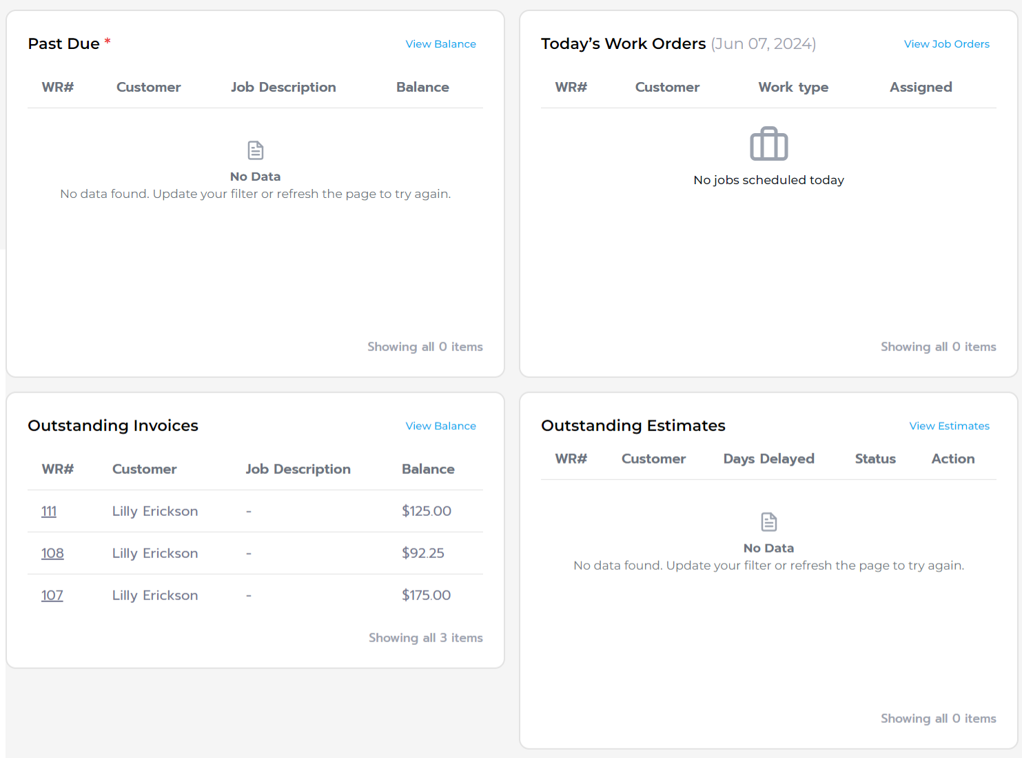 FieldSync: Dashboard