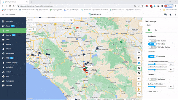 Landmarks: Map Options