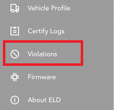 ELD iOS - View Violations