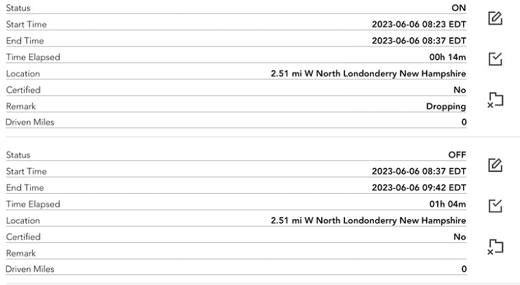 ELD iOS - Review & Edit Logs