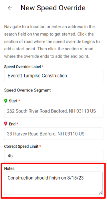 Speed Override 