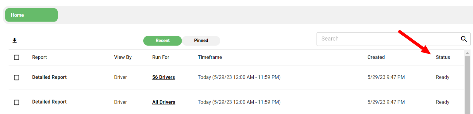 Reports & Tracking History