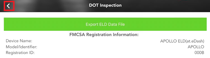 Aplicación ELD para Conductores iOS: Inspección DOT